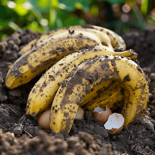 How to Make Natural Fertilizer with Banana Peels and Dried Eggshells - Plants Life